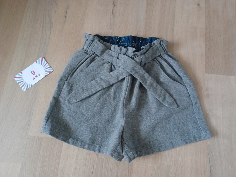 Sequin grey paperbag shorts TAO - 9 years Tape à l'œil